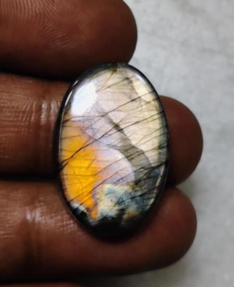 Check Variation: Unique Multi Fire Spectrolite Cabochon for Making ...