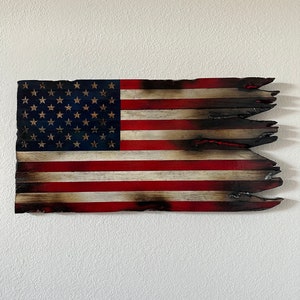 Distressed Wooden American Flag: Battle Worn Patriotic Wall Art - Etsy