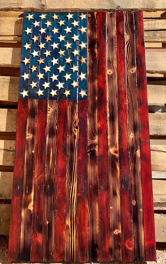 Vertical American Flag Hanging