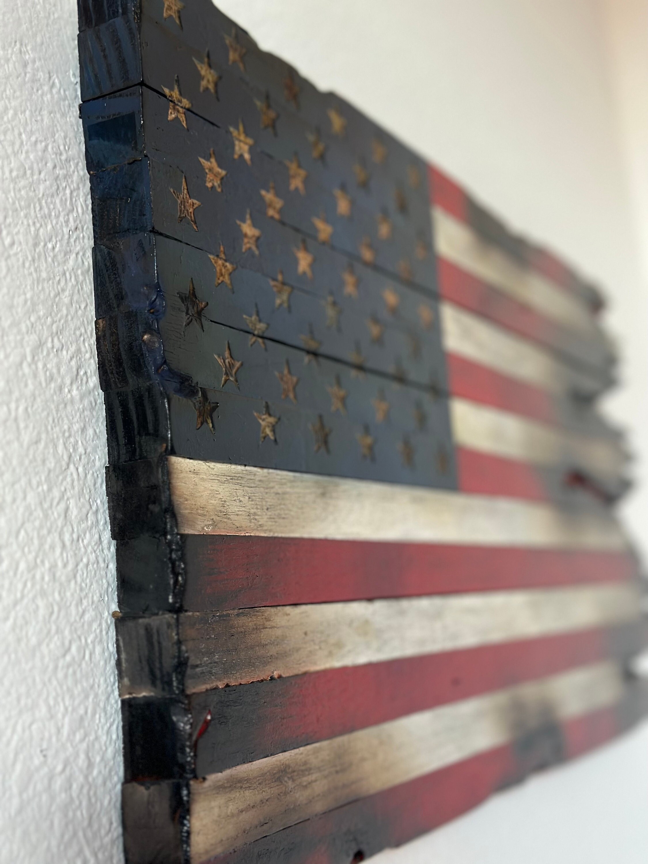 Distressed Wooden American Flag: Battle Worn Patriotic Wall Art - Etsy