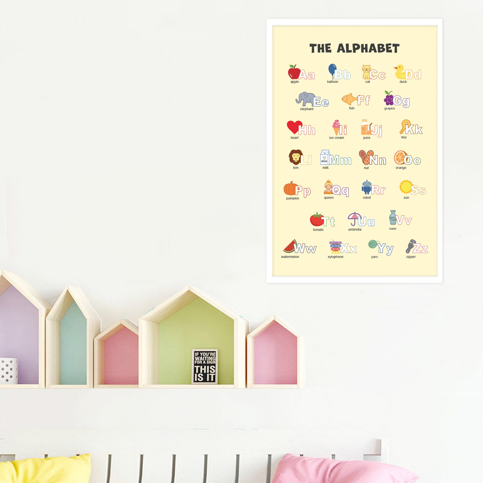 Educational Poster Alphabet Printable Wall Art | Etsy