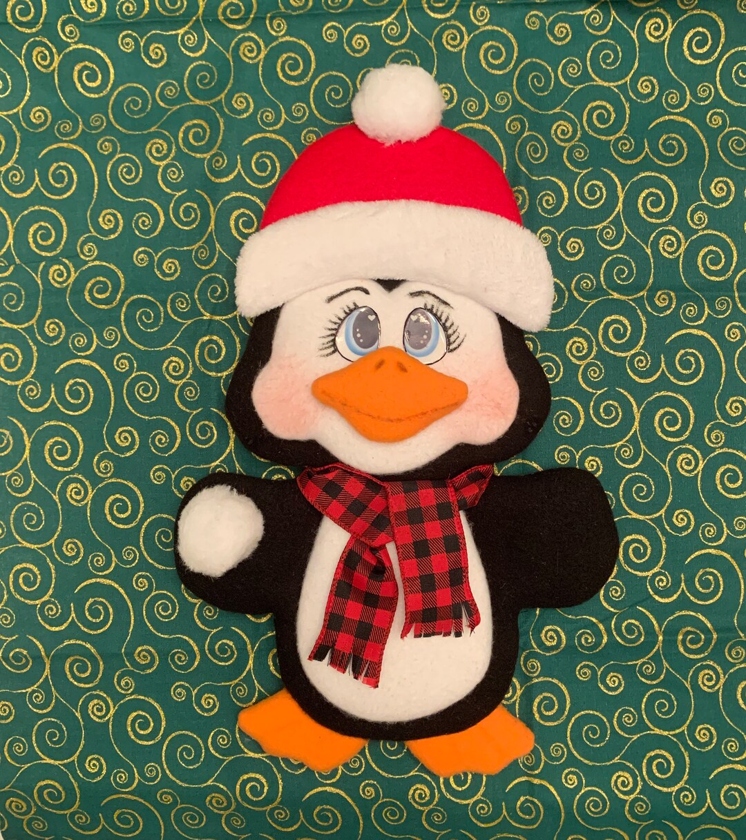 Penguin Wreath Attachment, Christmas Wreath Attachment, Penguin ...