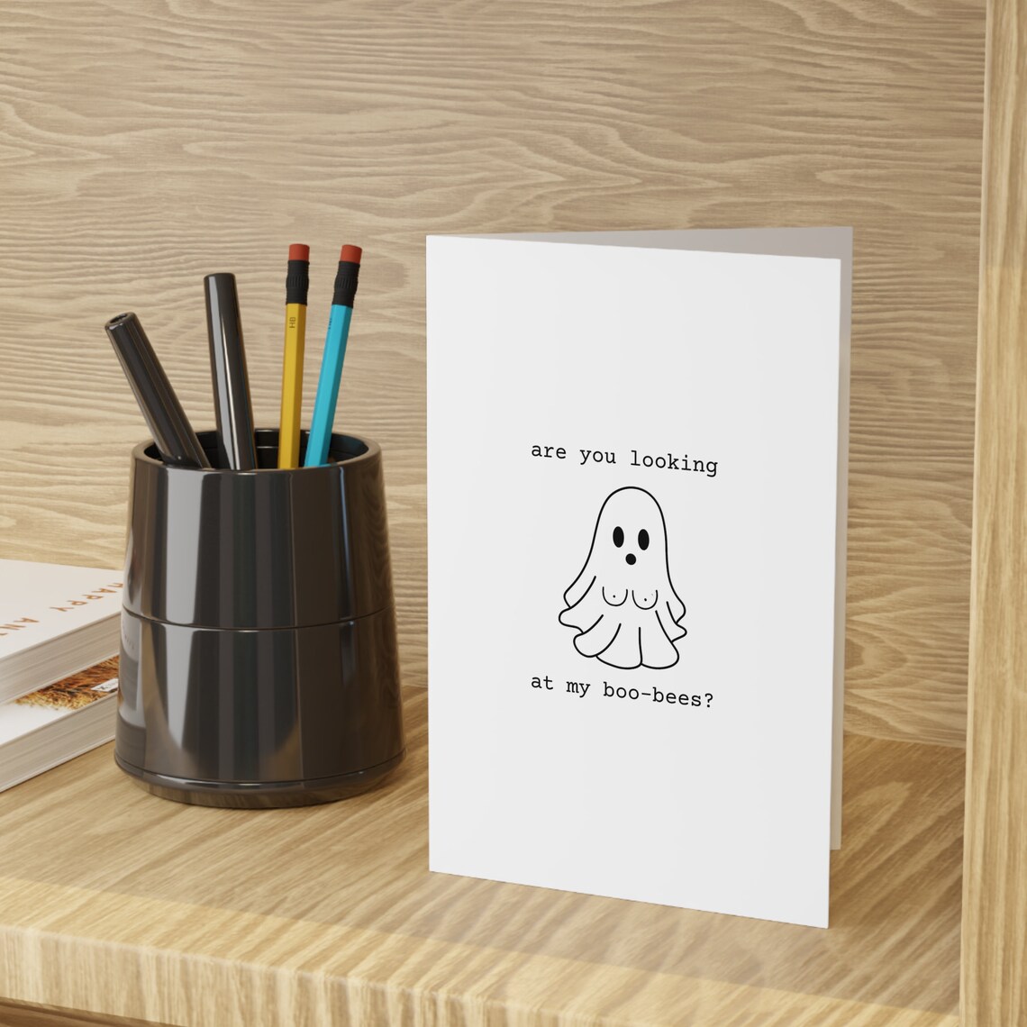 Are You Staring at My Boo Bees Cheeky Halloween Card for Boyfriend ...