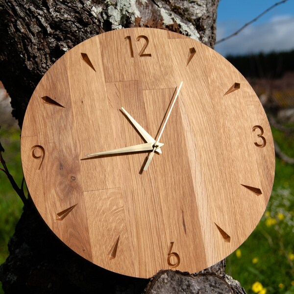 Wall Clock Wood - Etsy