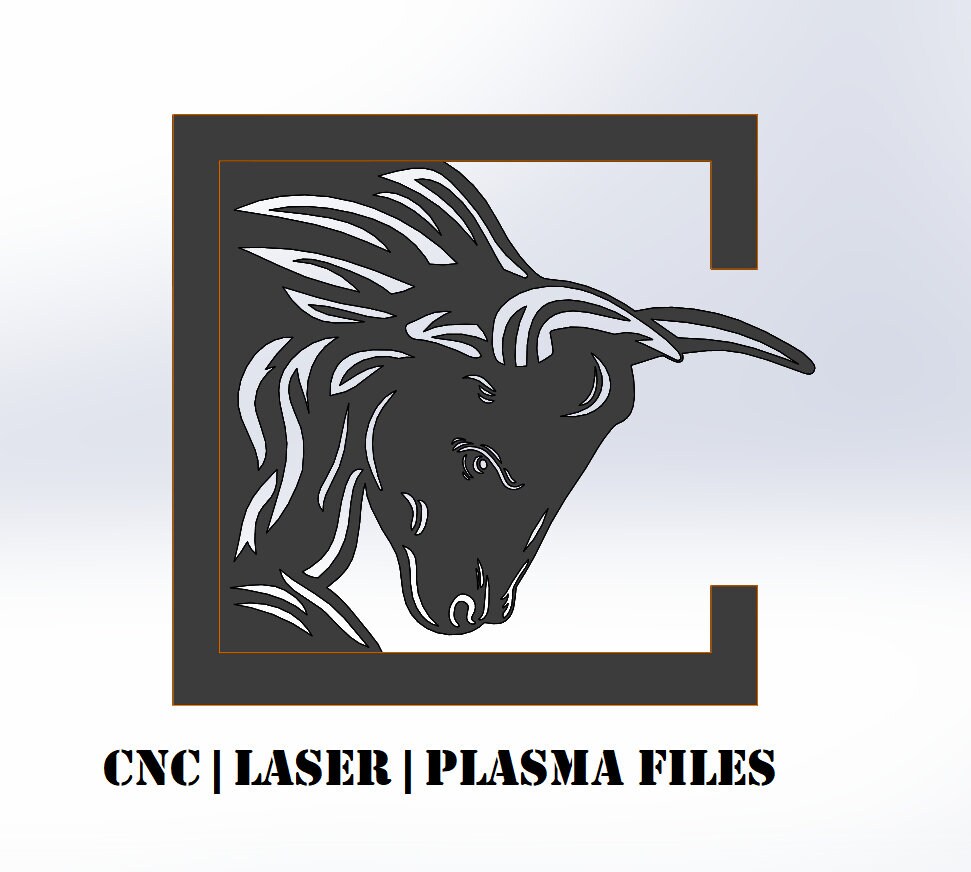 Bull Market File DXF, SVG, PNG for Laser Cut, Cnc, Plasma , CO2 ...