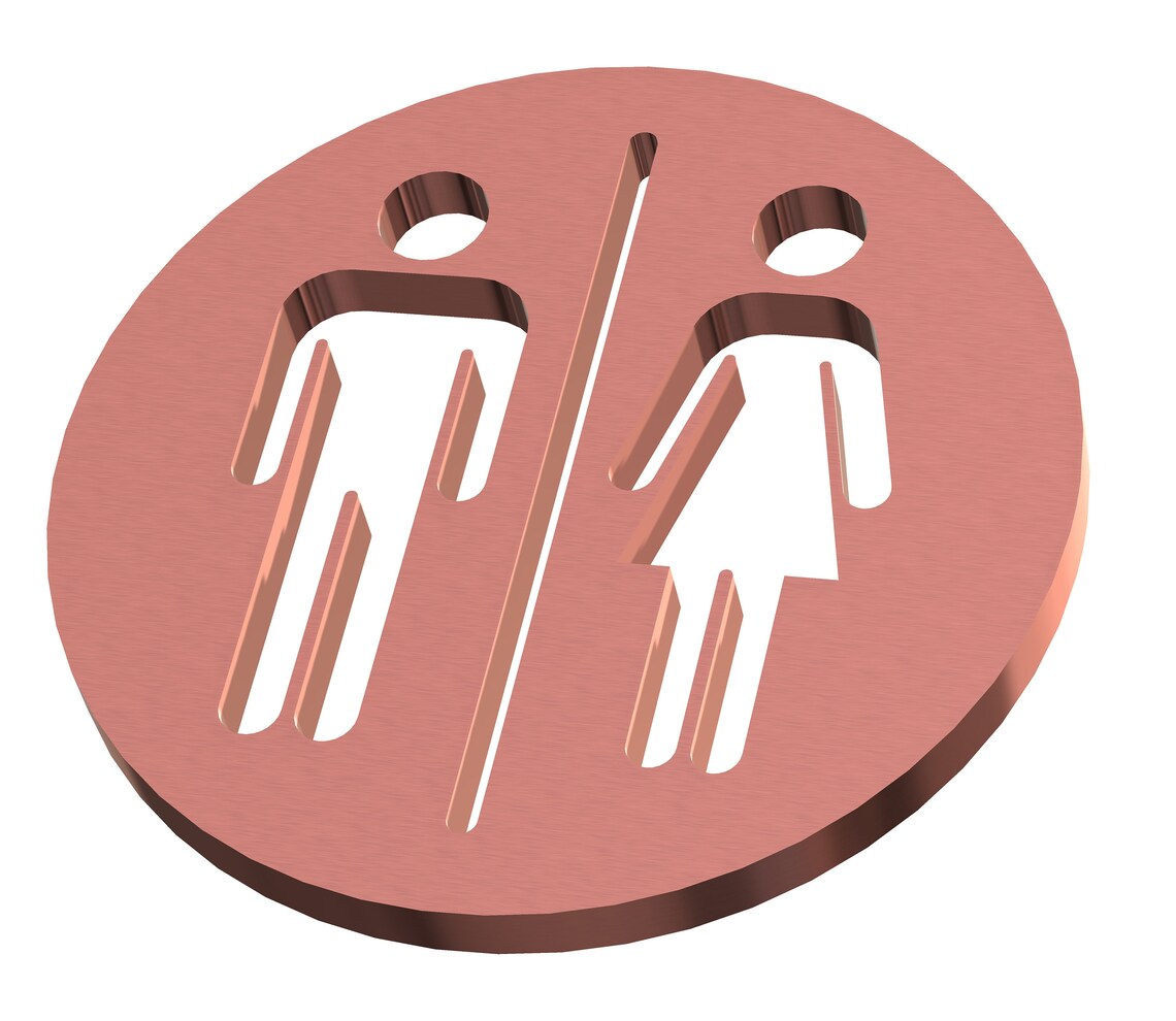 WC Restroom Sign, Toilet, Bathroom, SVG, DXF, Vector, Ai, Psd, Cut File ...