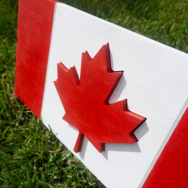 Wooden Canadian Flag - Etsy Canada