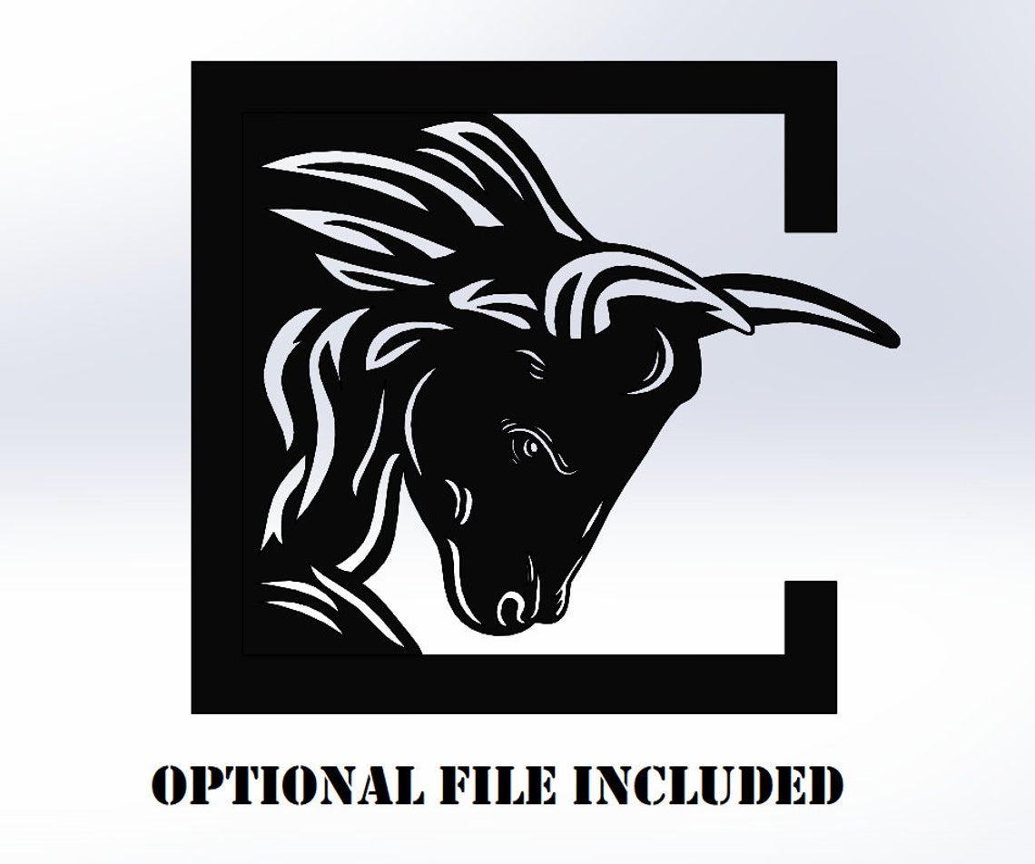 Bull Market File DXF, SVG, PNG for Laser Cut, Cnc, Plasma , CO2 ...