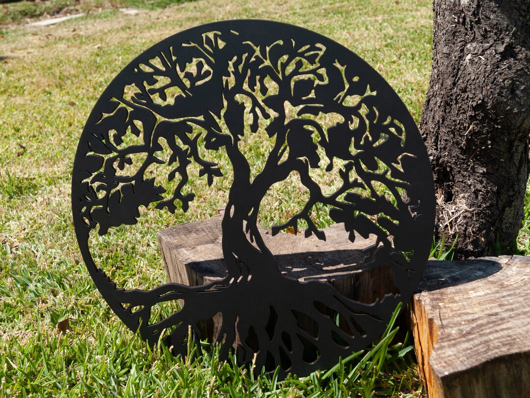 Tree of Life, Wood, Family Tree Wall, Geometric Art, Wooden Wall Panel ...