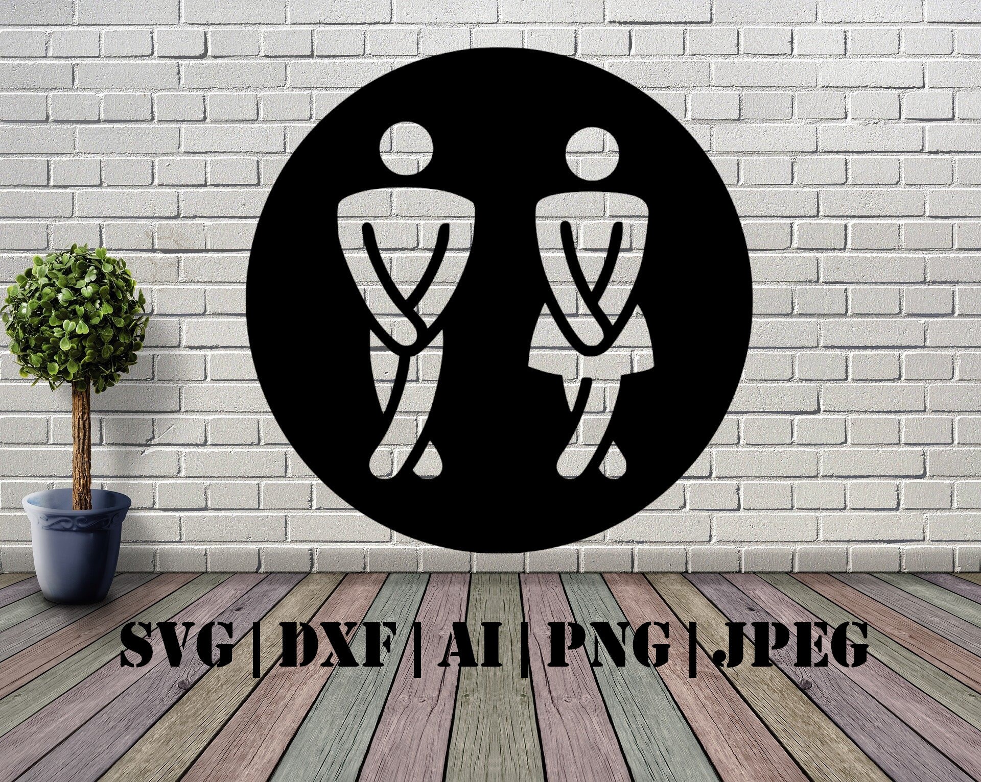 WC Toilettenschild SVG DXF Ai Dwg Toilette Vektordatei - Etsy Schweiz