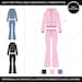 Y2K Track Suit Set Flat Sketch: Fashion Design Tech Pack (ai, PDF, JPEG ...