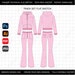 Y2K Track Suit Set Flat Sketch: Fashion Design Tech Pack (ai, PDF, JPEG ...