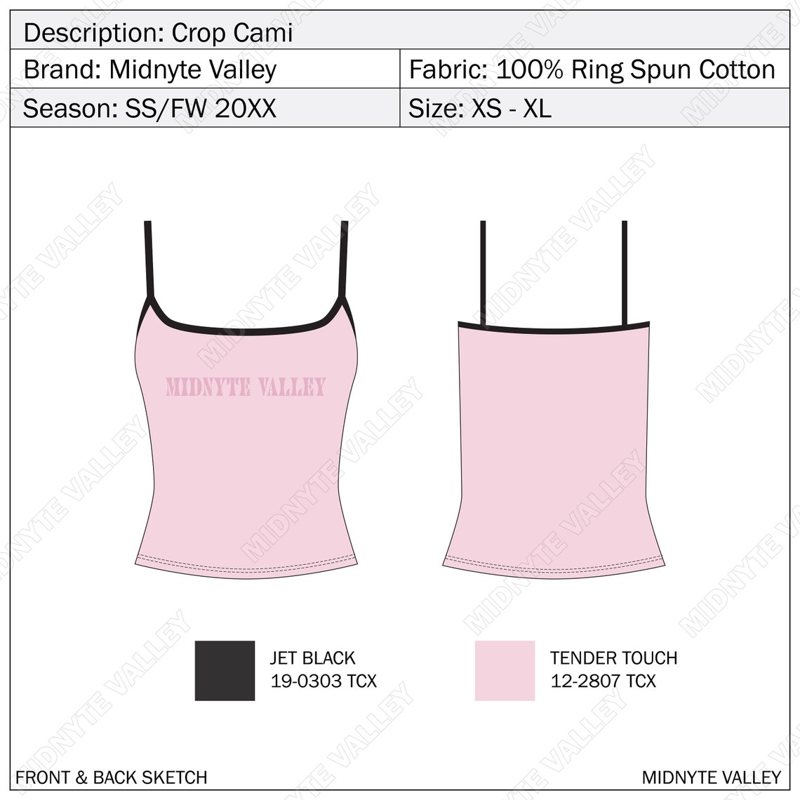 Cami Camisole Spaghetti Strap Tank Top Mock up for Fashion Design Tech ...