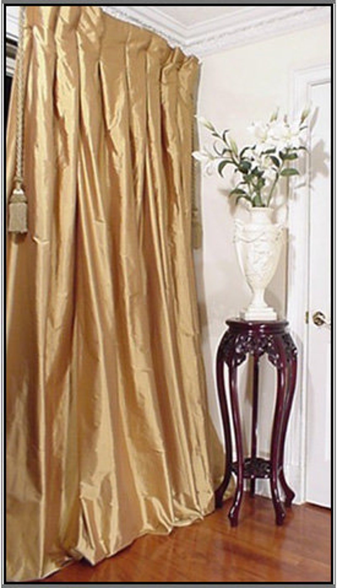 SPRING SALE! Our Polish Gold Taffeta" Drapes Are Lined in 100% Cotton ...