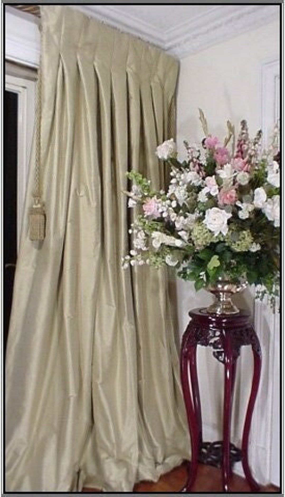 FALL SALE! Our Sage Silk "taffeta" Drapes Are Lined in 100% Cotton and ...