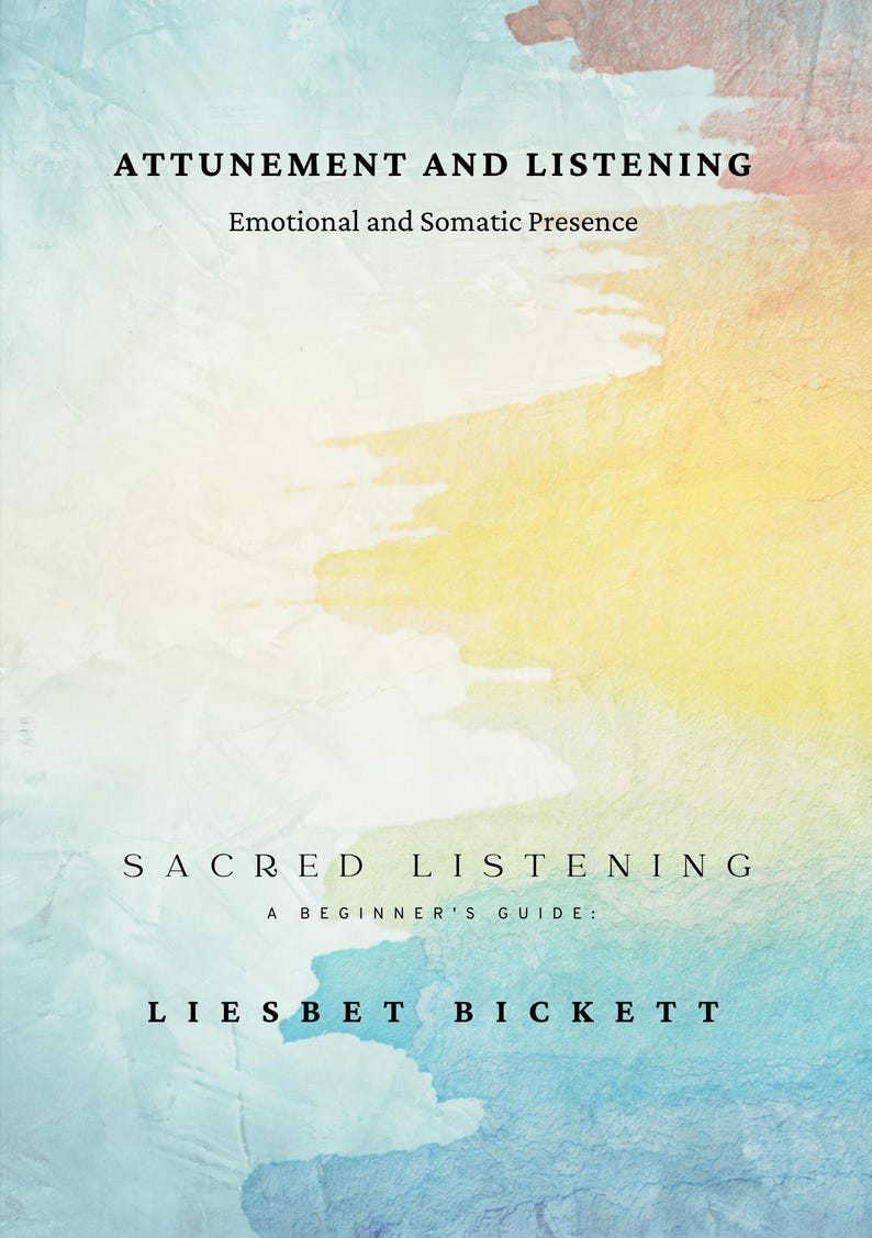 Attunement & Listening: Listening Guide - Etsy