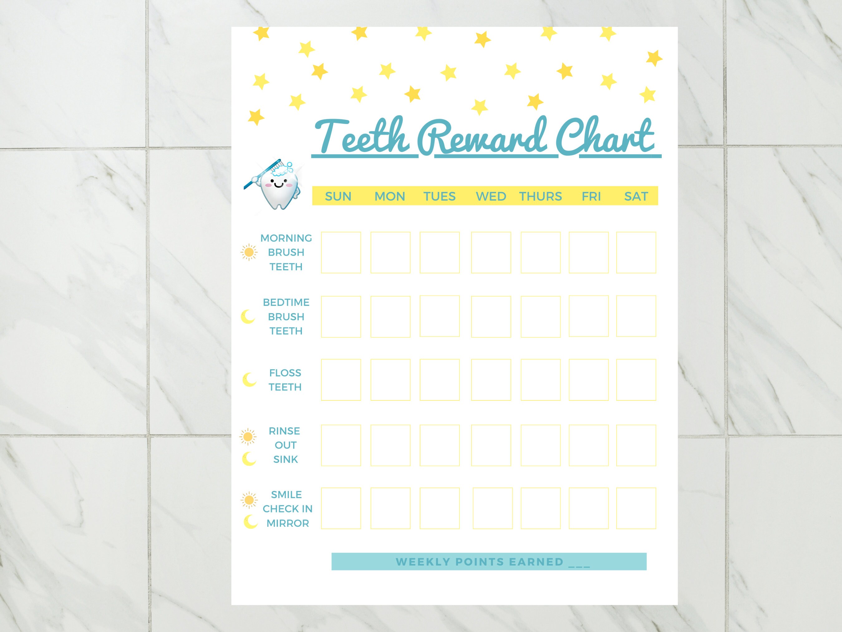 Dental Hygiene Reward Chart at Carlos Snyder blog