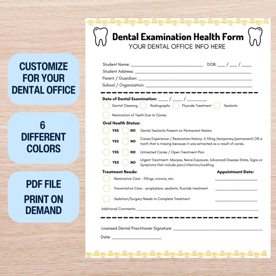 Dental Health Sheets