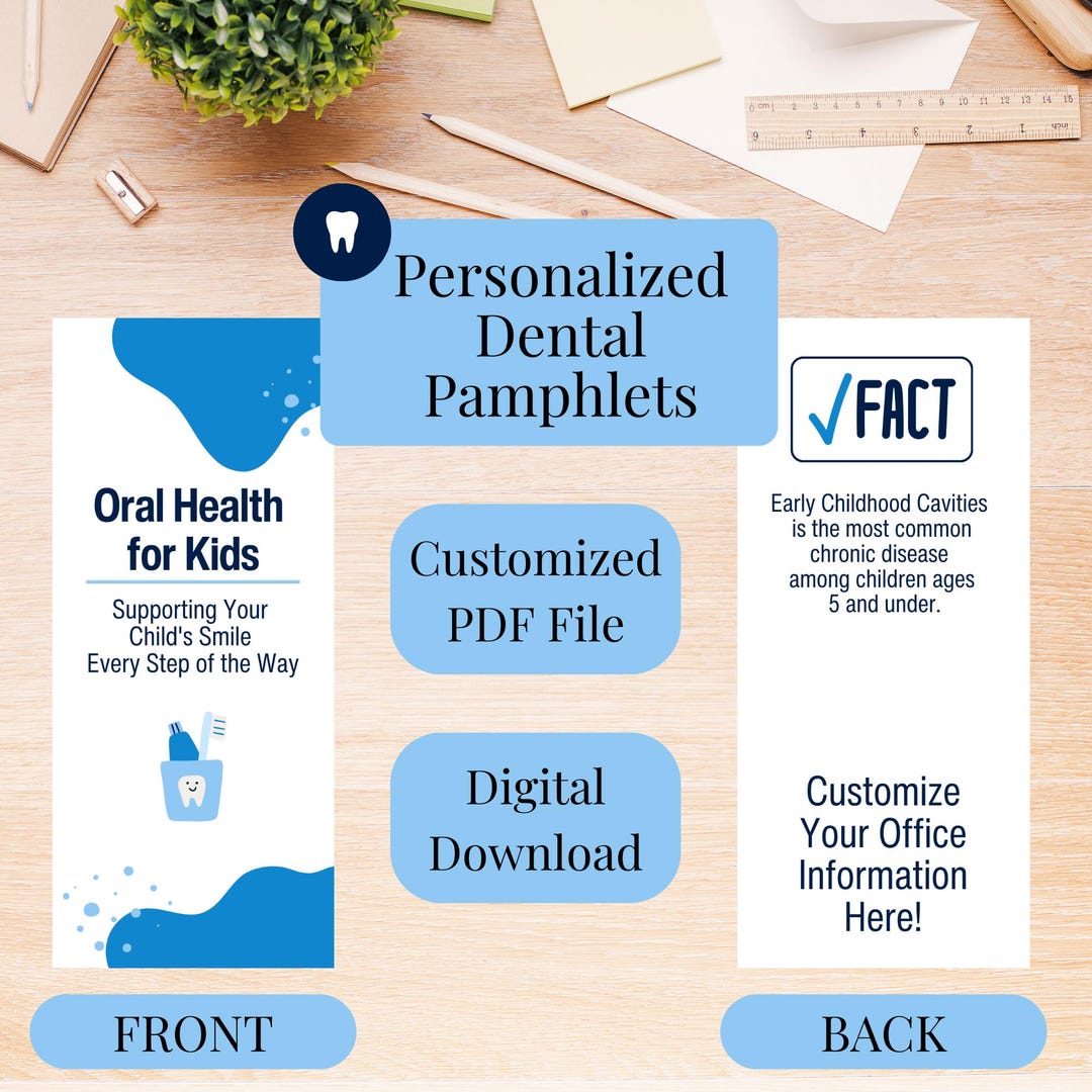Personalized Brochure Pediatric Dentist New Dentist Digital Download ...