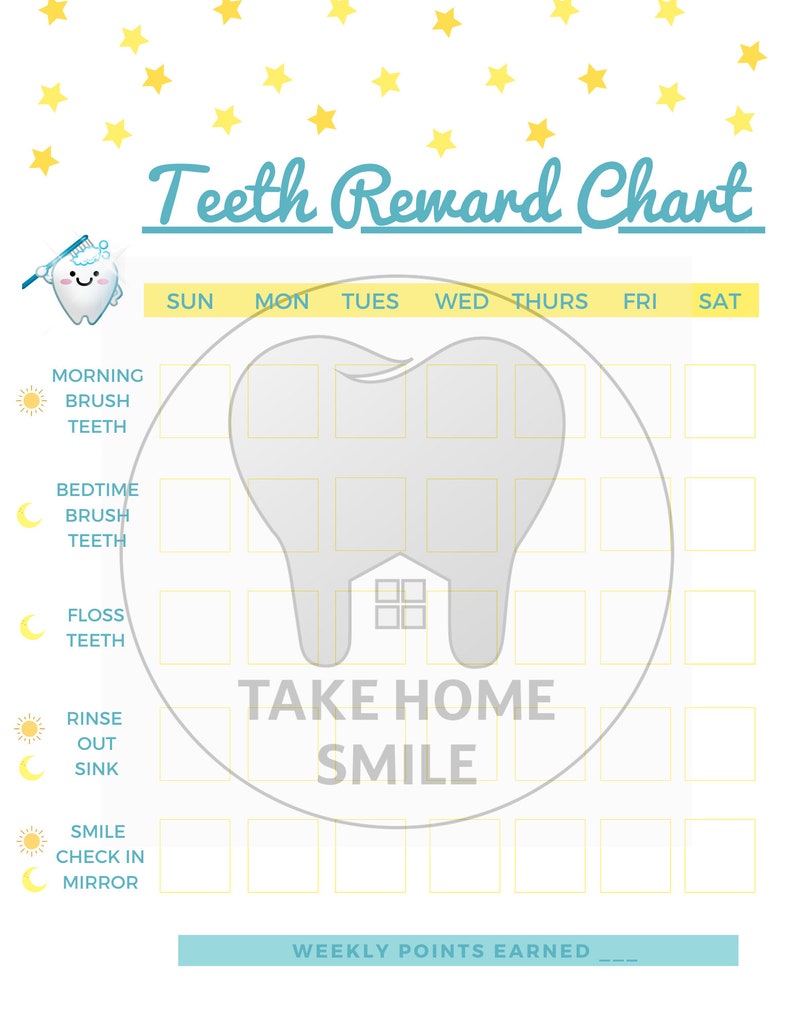 Dental Hygiene Reward Chart at Carlos Snyder blog