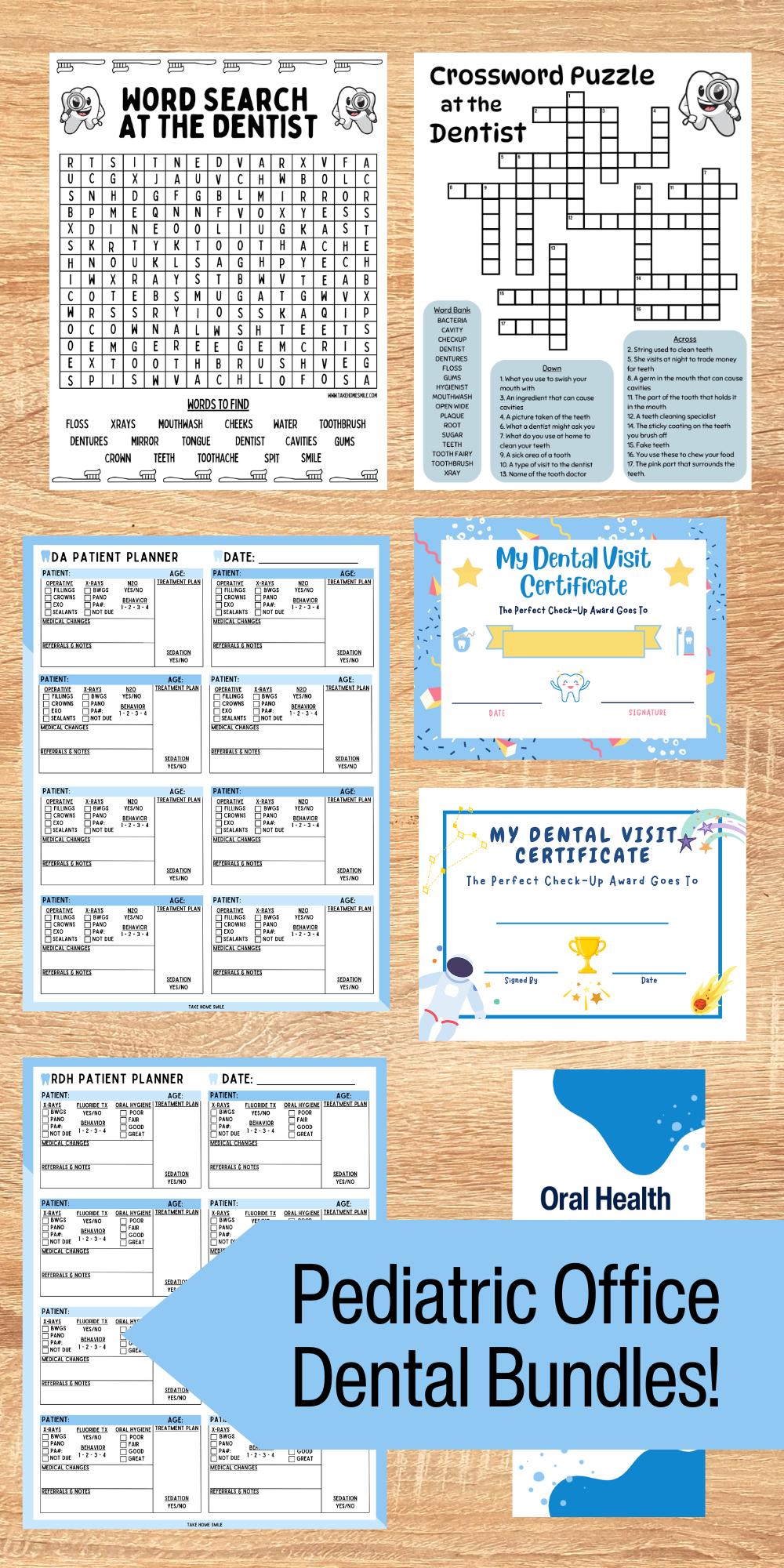 Pediatric Dental Bundle Digital Download for New Dentist Office Waiting ...