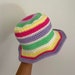 Handmade Striped / Colourful Crochet Bucket Hat - Etsy