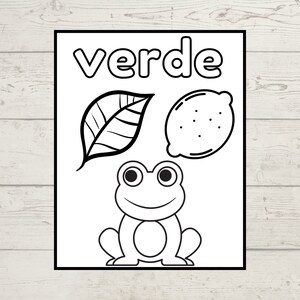 Spanish Coloring Book - English Coloring Book - 30 Pages Learning the ...