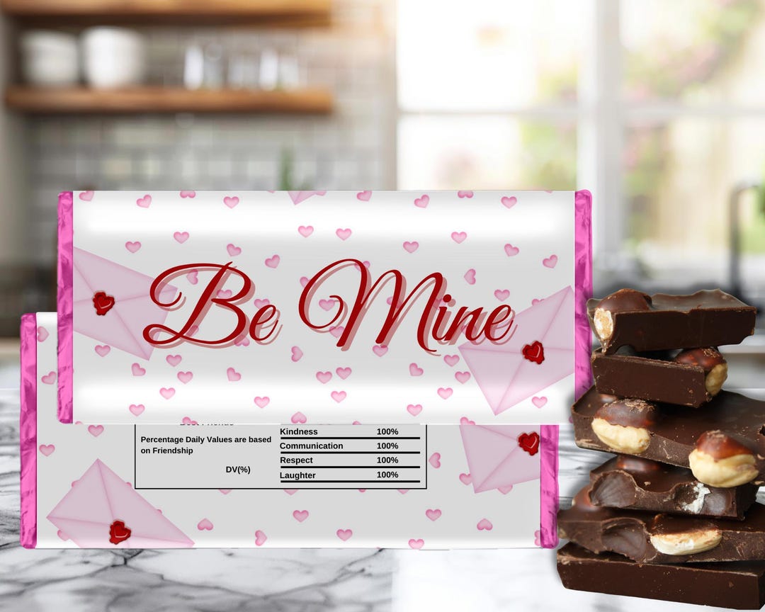 Valentine Candy Bar Wrappers – Editable Favor, Sweet Treats (digital ...