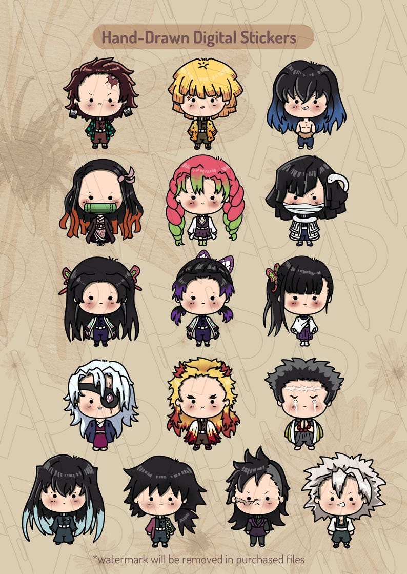 Full Body|demon Slayer|chibianime|tanjiro Kamado|nezuko Kamado|zenitsu ...