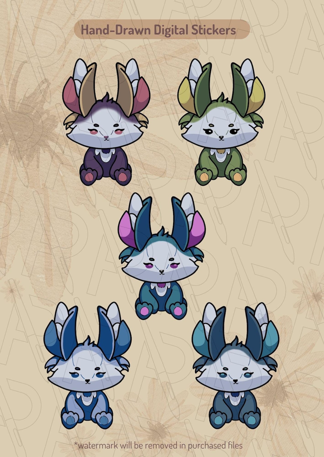 Palia|flutterfox Plush|plushy|game Stickers|zeki|goodnotes|digital ...