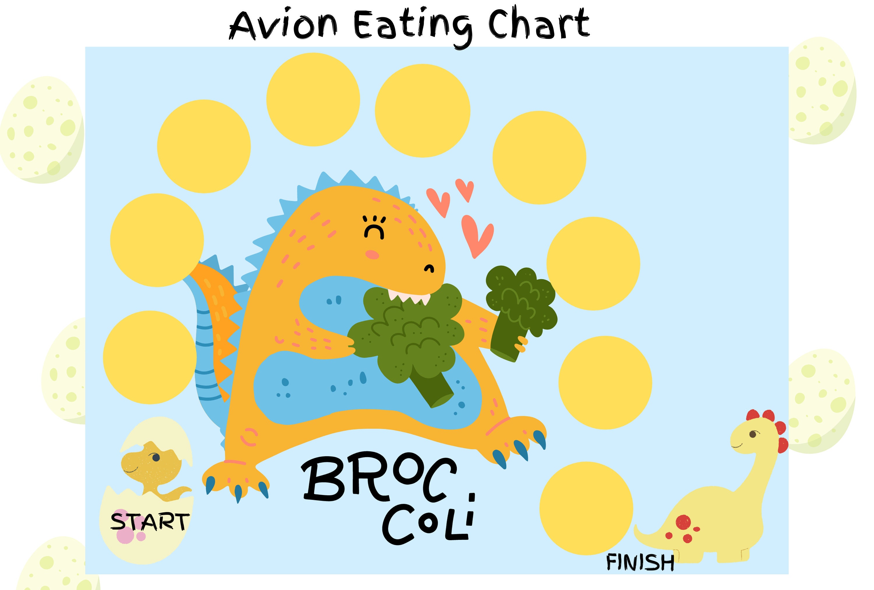 Dino Eating Chart. Picky Eater. Digital Download. Instant Download - Etsy