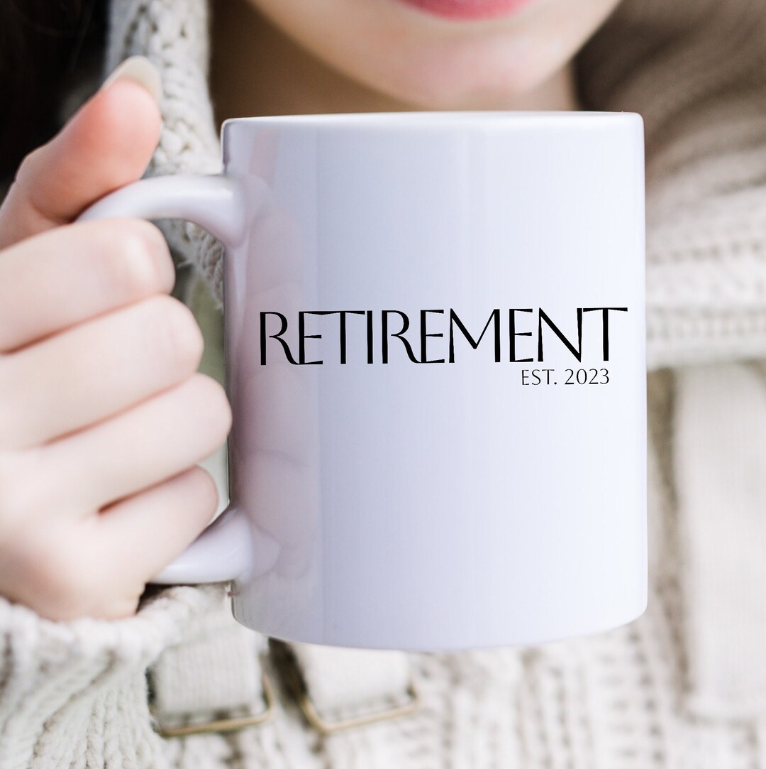 Personalized Retirement Est Mug, Gift for Retiree, Retirement Gift Mug ...