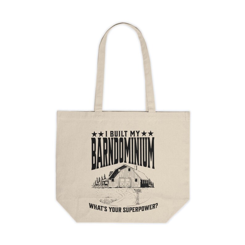 Barndominium Tote Bag, Farmhouse Life, Homestead Tote Bag, I Built My ...