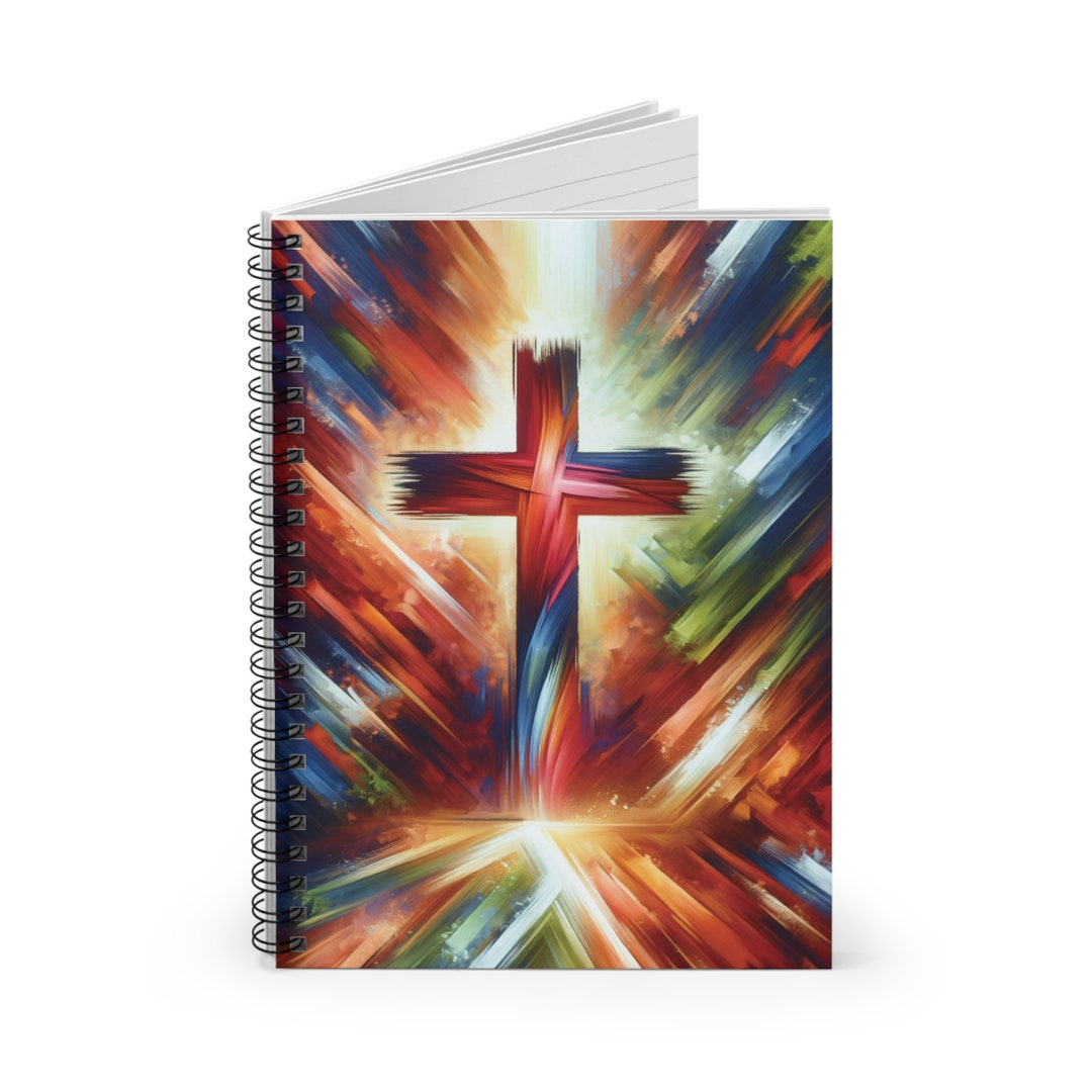 Christian Cross Spiral Notebook Ruled Line Journal, Gift for Pastor ...