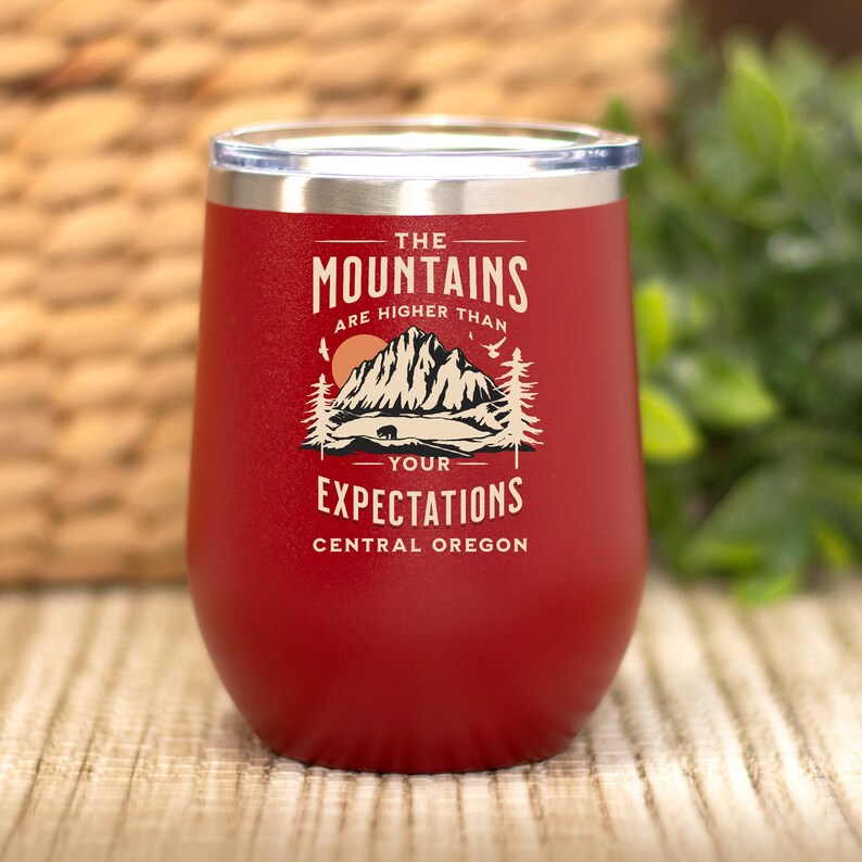 Moving to Oregon Gifts, Central Oregon Wine Tumbler, Mountain Hiking ...