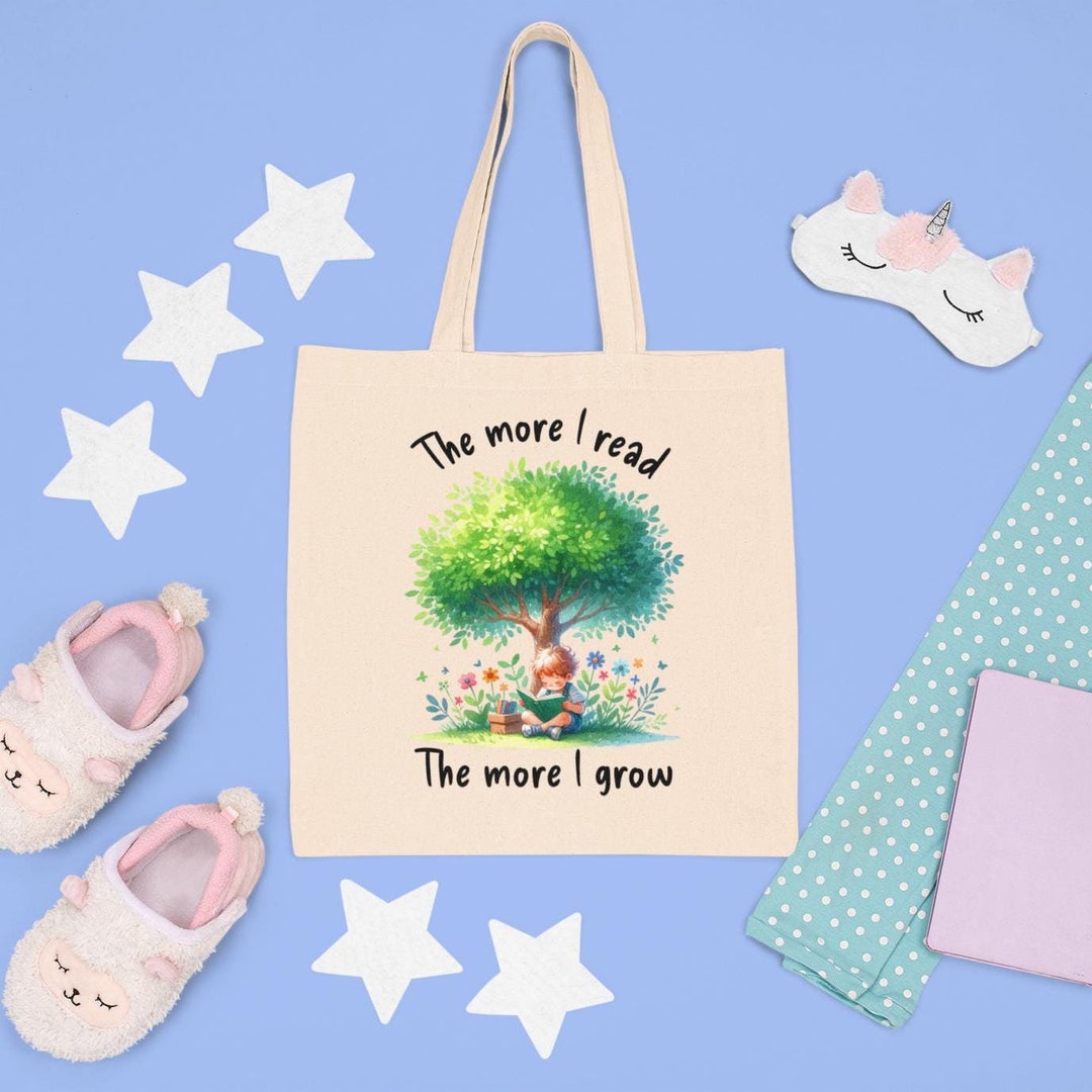Children's Book Tote Bag, Early Reader Canvas Tote Bag for Kids ...