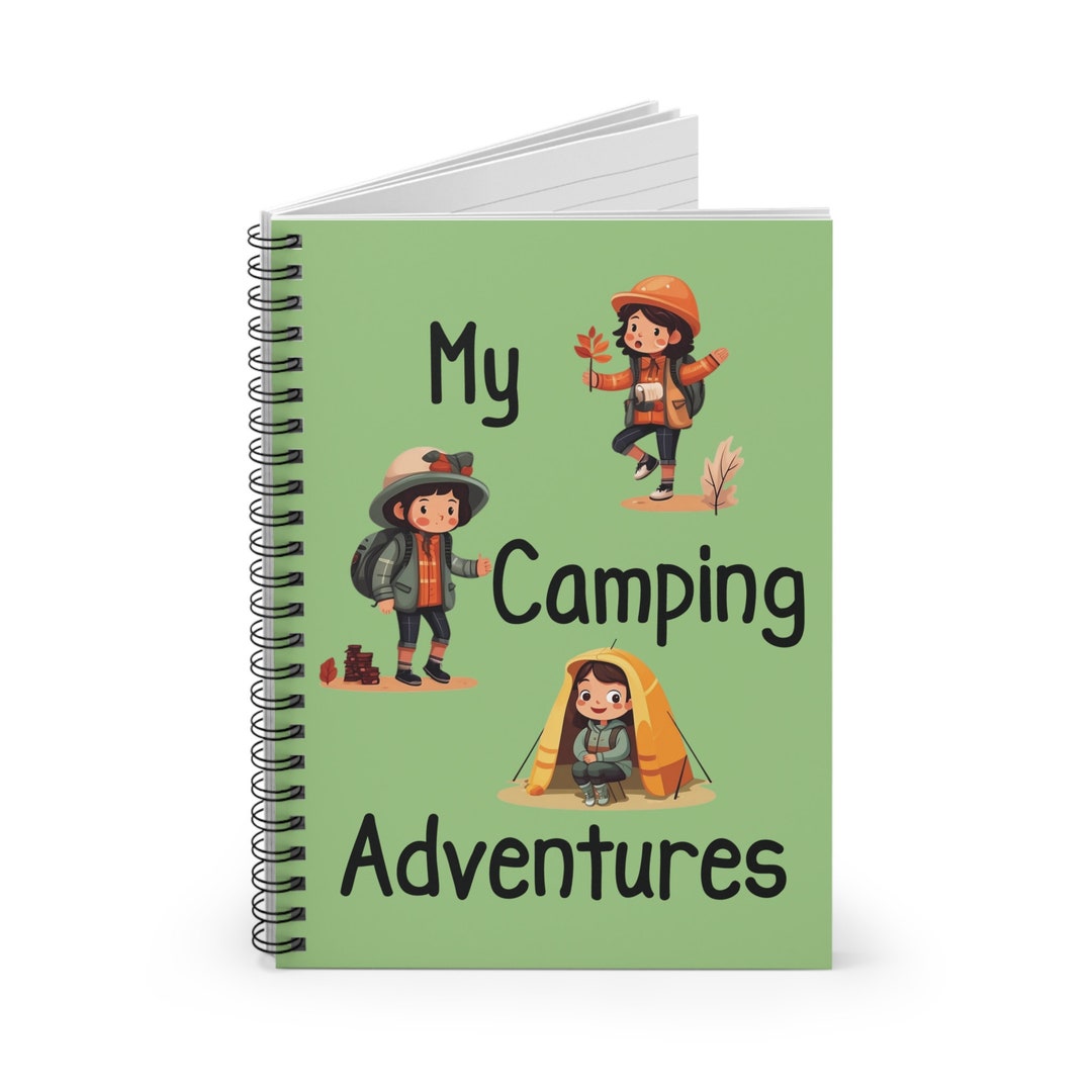 My Camping Adventures Spiral Notebook for Kids, Ruled Line Journal ...