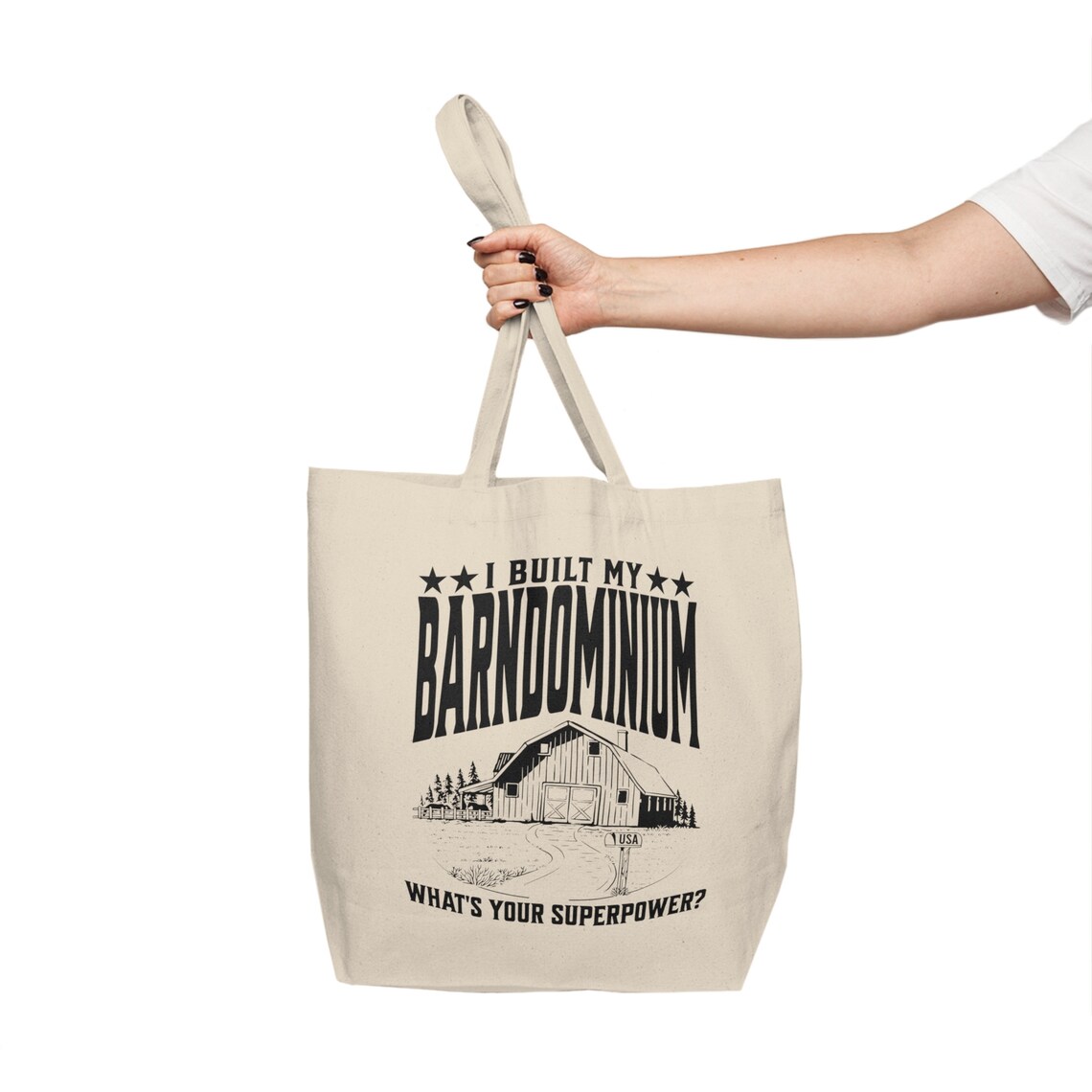 Barndominium Tote Bag, Farmhouse Life, Homestead Tote Bag, I Built My ...