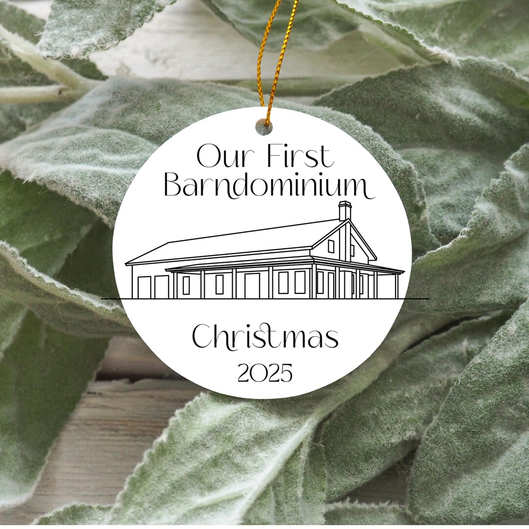 Our First Barndominium Christmas Decor Ornament, Barndo Holiday Tree ...