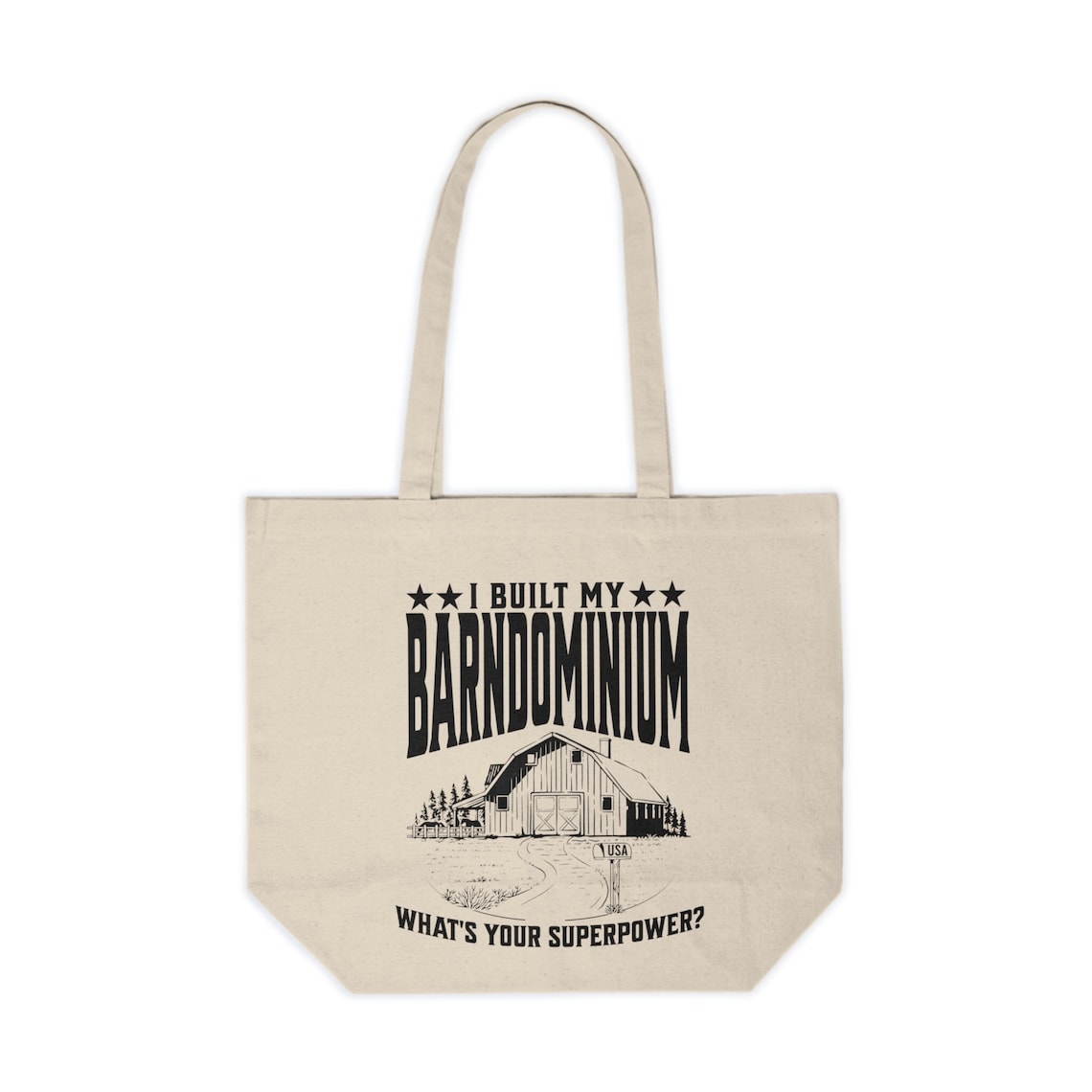 Barndominium Tote Bag, Farmhouse Life, Homestead Tote Bag, I Built My ...