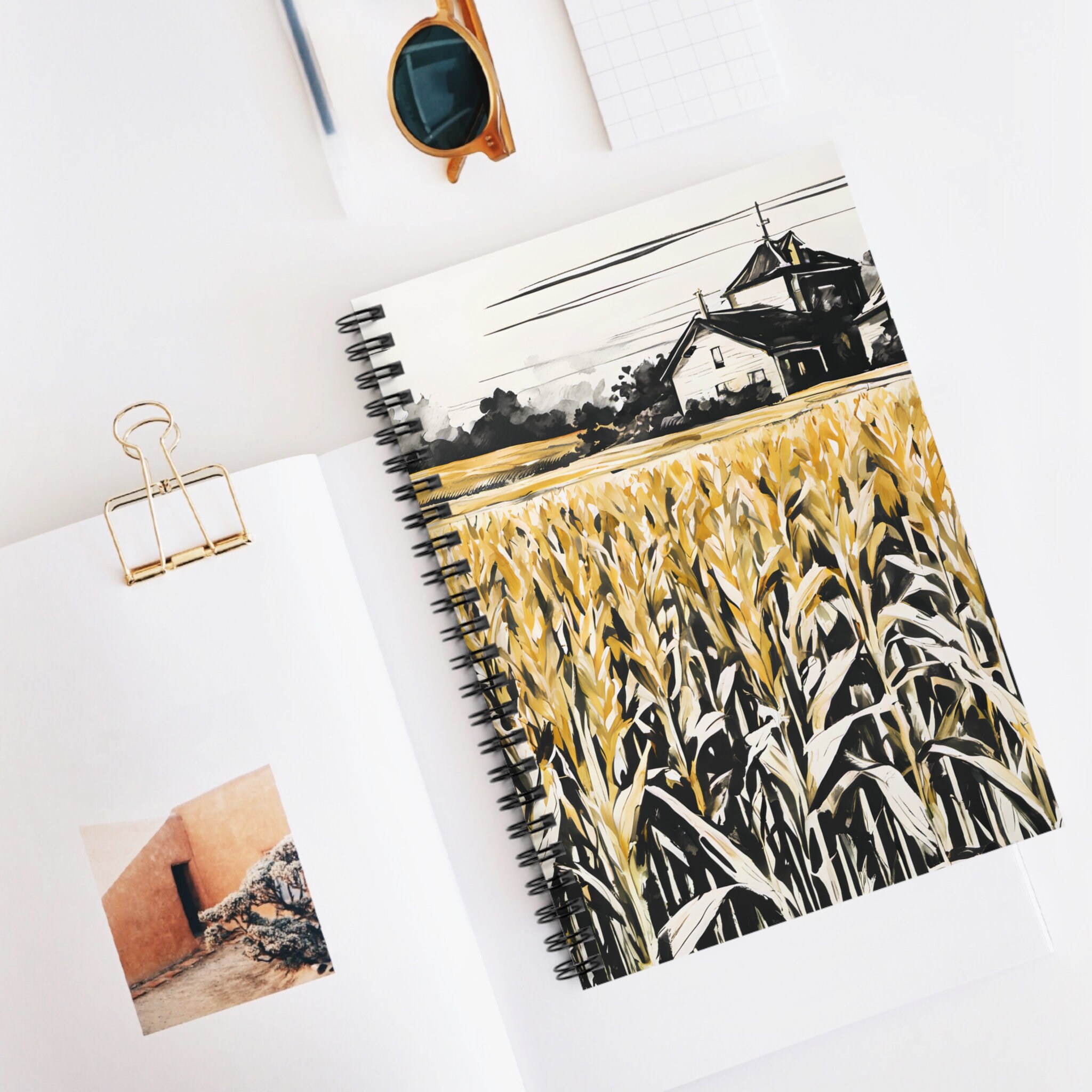 Midwest Farming Spiral Notebook, Corn Farmer Journal, Farming Notebook ...
