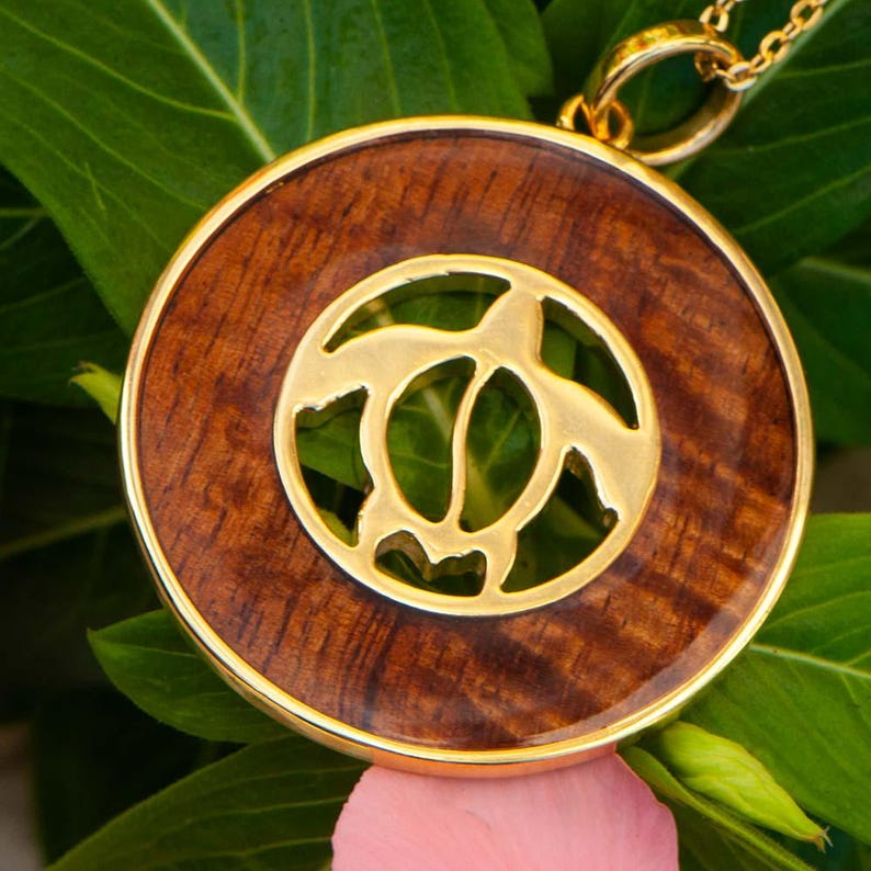 Koa Wood Sea Turtle Spirit Medallion - Etsy