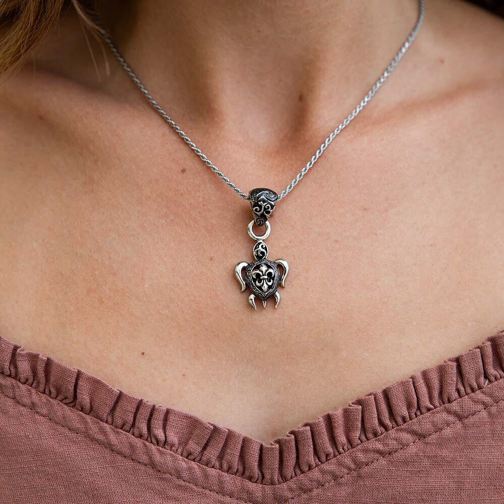 Gothic Sea Turtle Pendant - Etsy