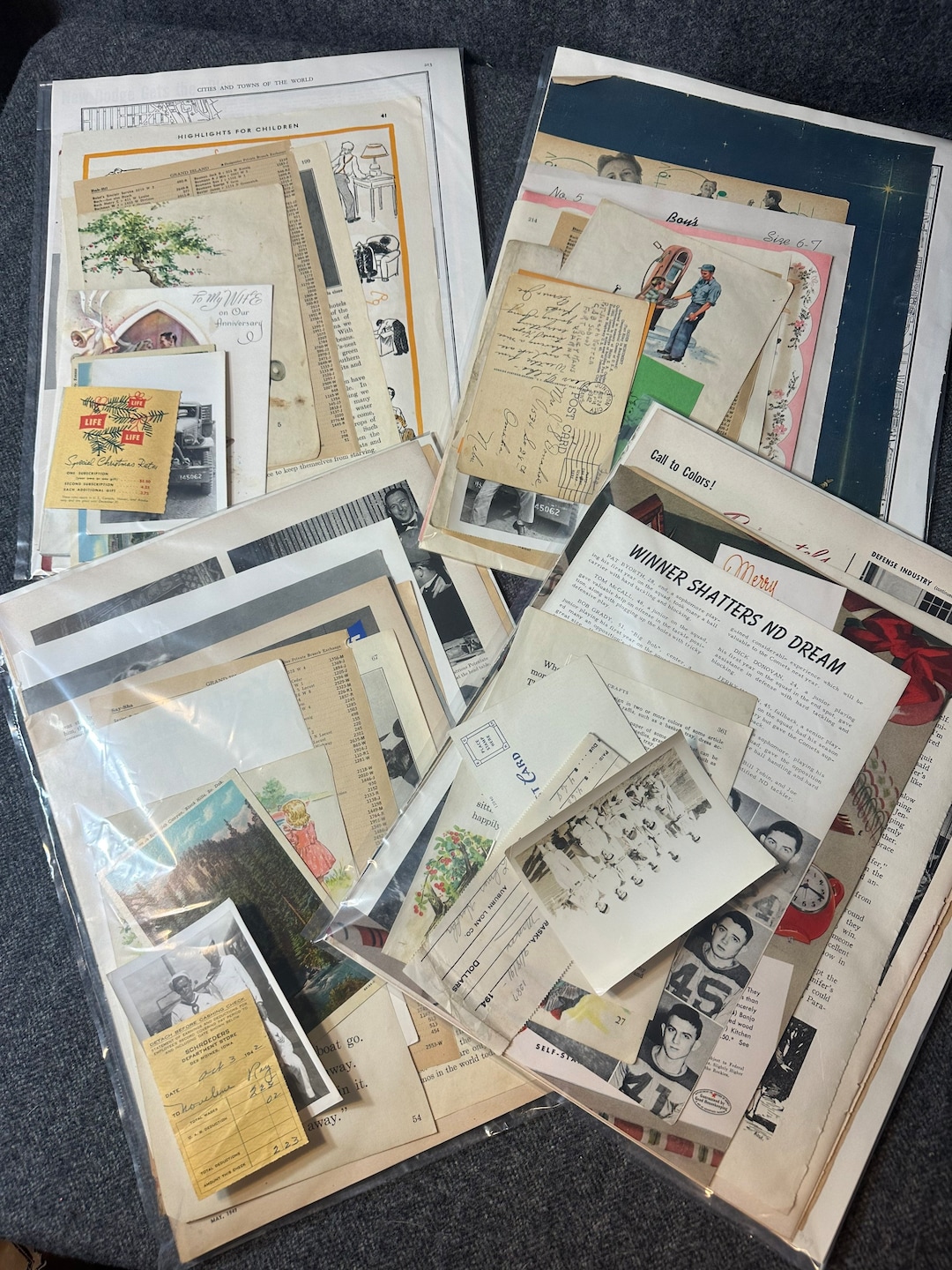 Vintage 1940's Paper Ephemera Bundle - Etsy