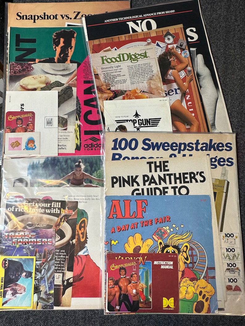 Retro 1980's Paper Ephemera Bundle - Etsy
