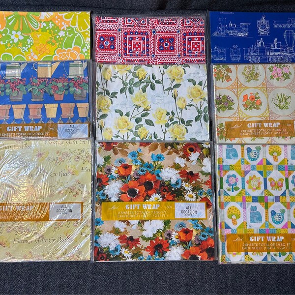 Retro Wrapping Paper - Etsy