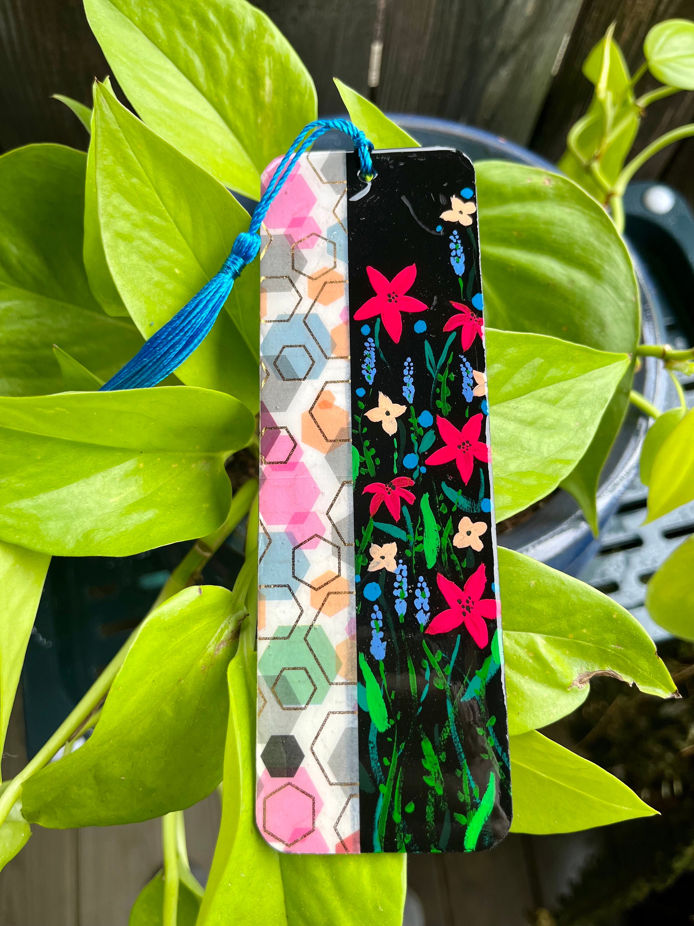 Beautiful Hand Painted Wooden Garden Floral Bookmarks - Etsy