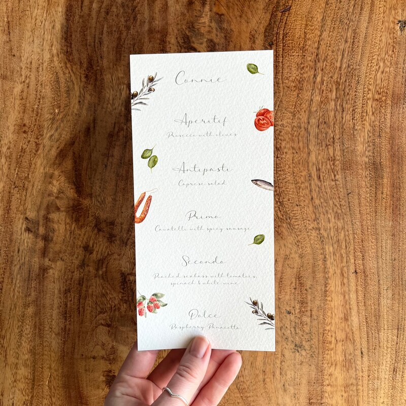 Watercolor Wedding Menu - Etsy