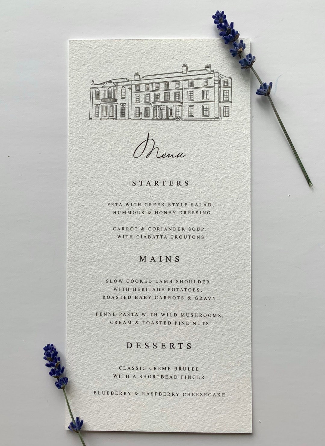 Bespoke Wedding Menu Wedding Venue Illustration Wedding Venue Menu - Etsy