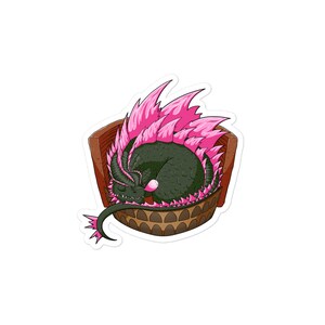 Sleepy Godzilla Sticker - Etsy